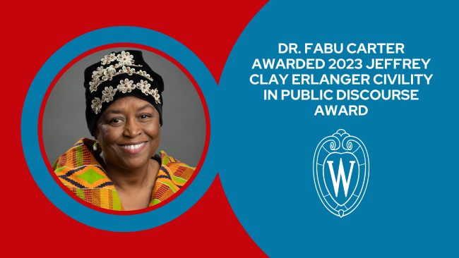 Dr. Fabu Carter awarded 2023 Jeffrey Clay Erlanger Civility in Public Discourse Award ...